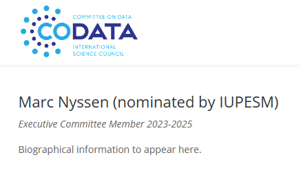 IUPESM Data Committee Chair Marc Nyssen Elected to the CODATA Executive Committee | IUPESM